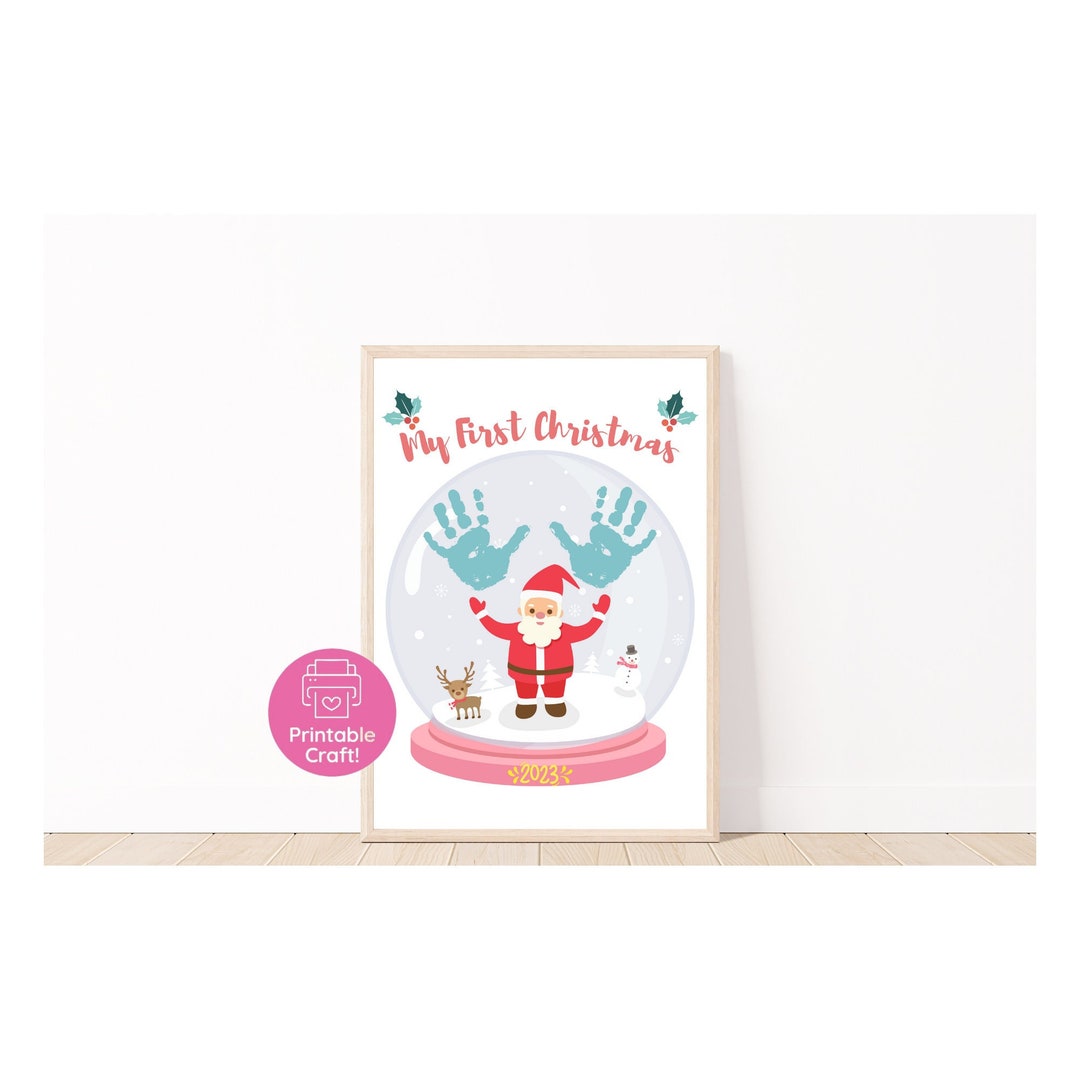 My First Christmas Keepsake | Baby's First Christmas | Santa Handprint ...