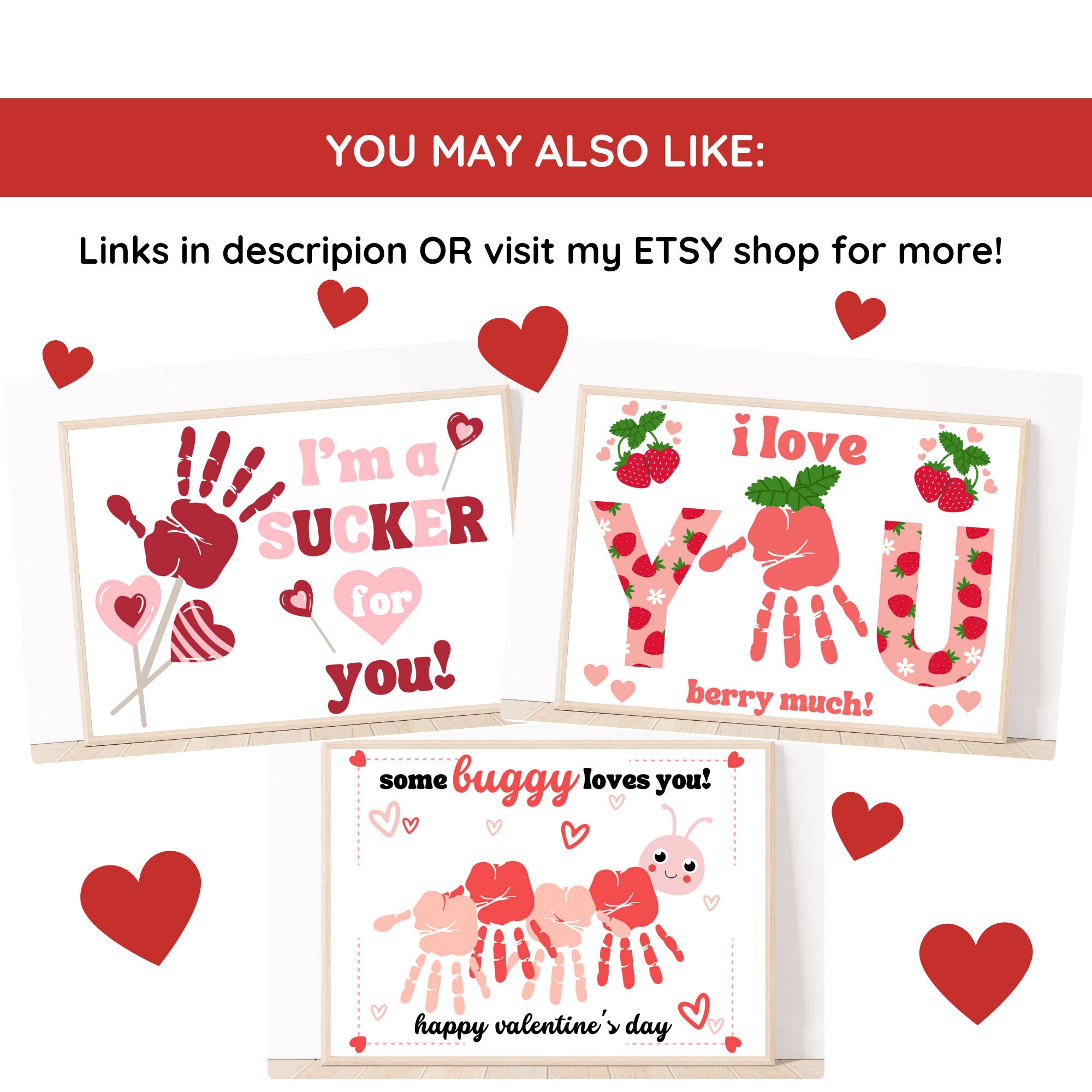 Valentines Day Handprint Craft My First Valentines Preschool Activity ...