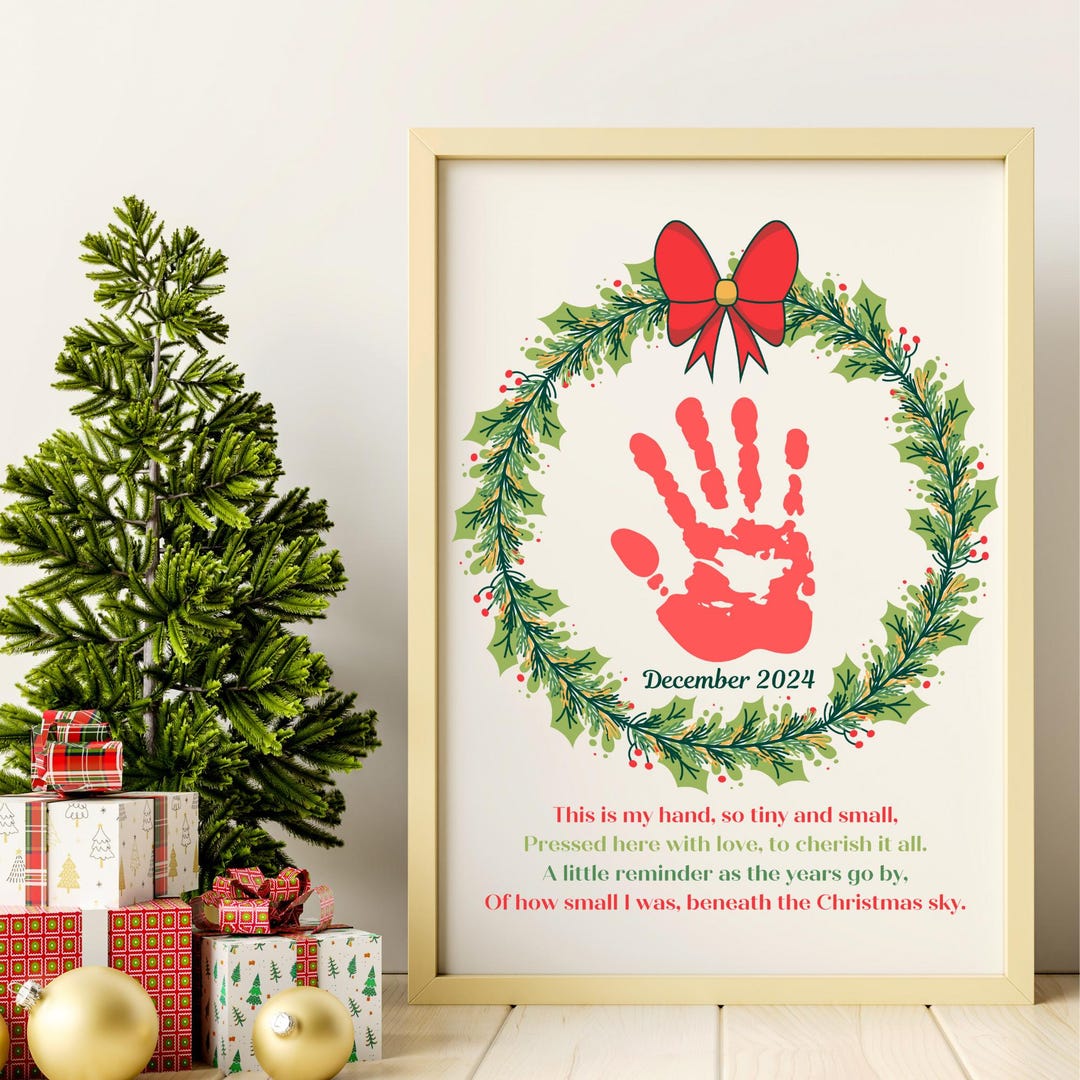 Christmas Handprint Craft: Holiday Keepsake Activity (digital Download ...