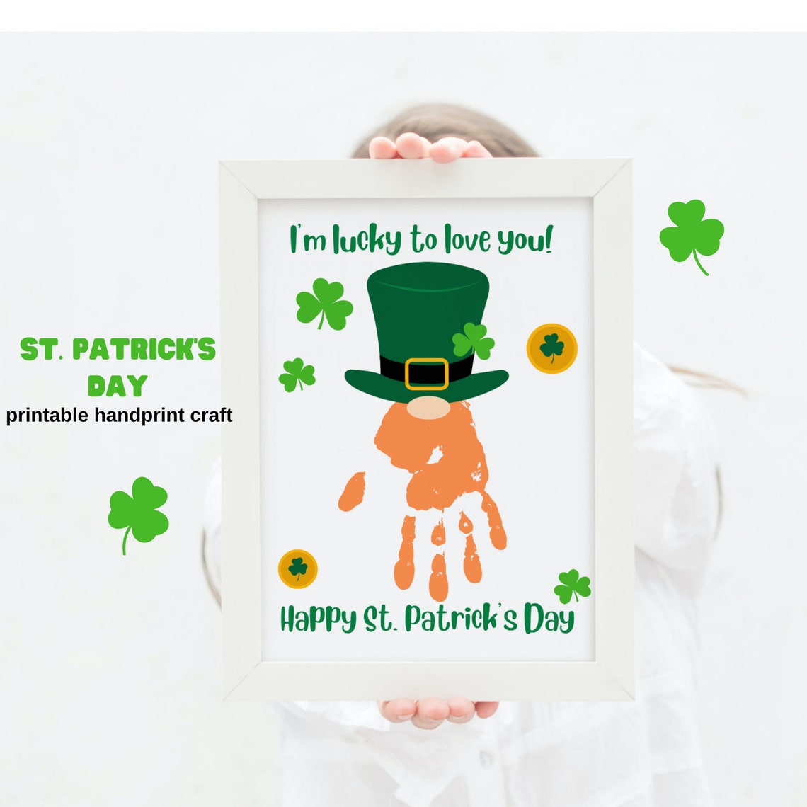 Leprechaun St. Patrick's Day Printable Kids' Handprint Keepsake Teacher ...