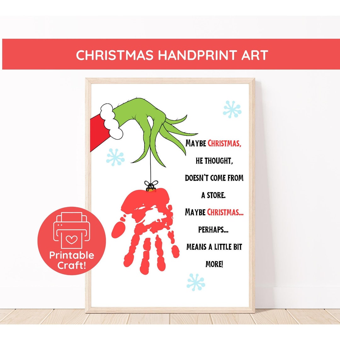Christmas Handprint Poem, the Grinch Christmas Poem Handprint Art ...