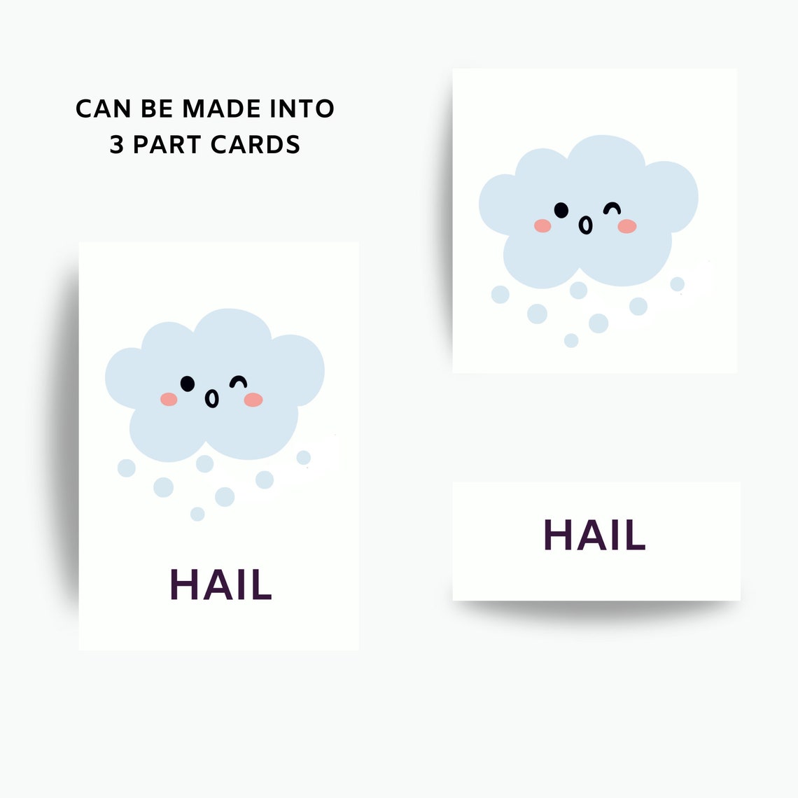16 Weather Cards Preschool Weather Chart Montessori Flashcards ...