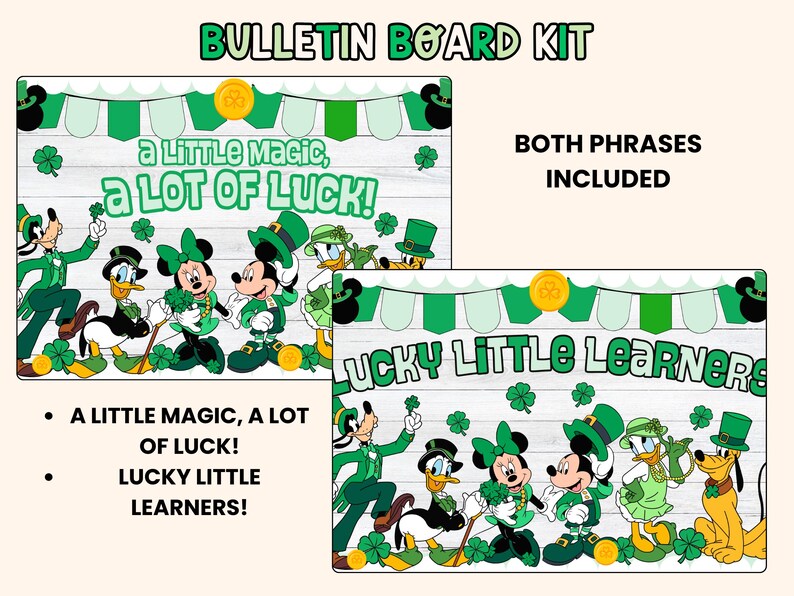 St. Patrick's Day Bulletin Board Kit: Spring Classroom Decor (digital ...