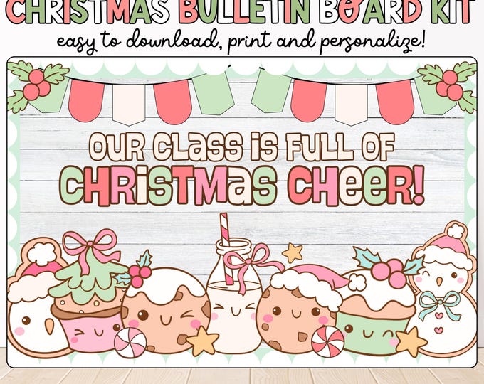 Elf Christmas Bulletin Board Kit || December Bulletin Boards Digital ...