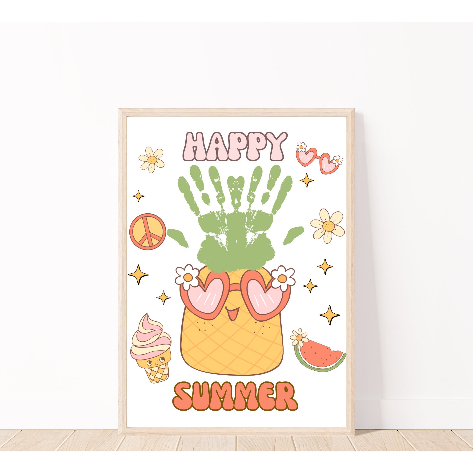 Summer Handprint Craft Summer Craft for Kids Summer Handprint Art ...