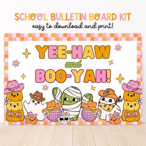 Western Groovy Halloween Bulletin Board Kit: Classroom Decor (digital ...