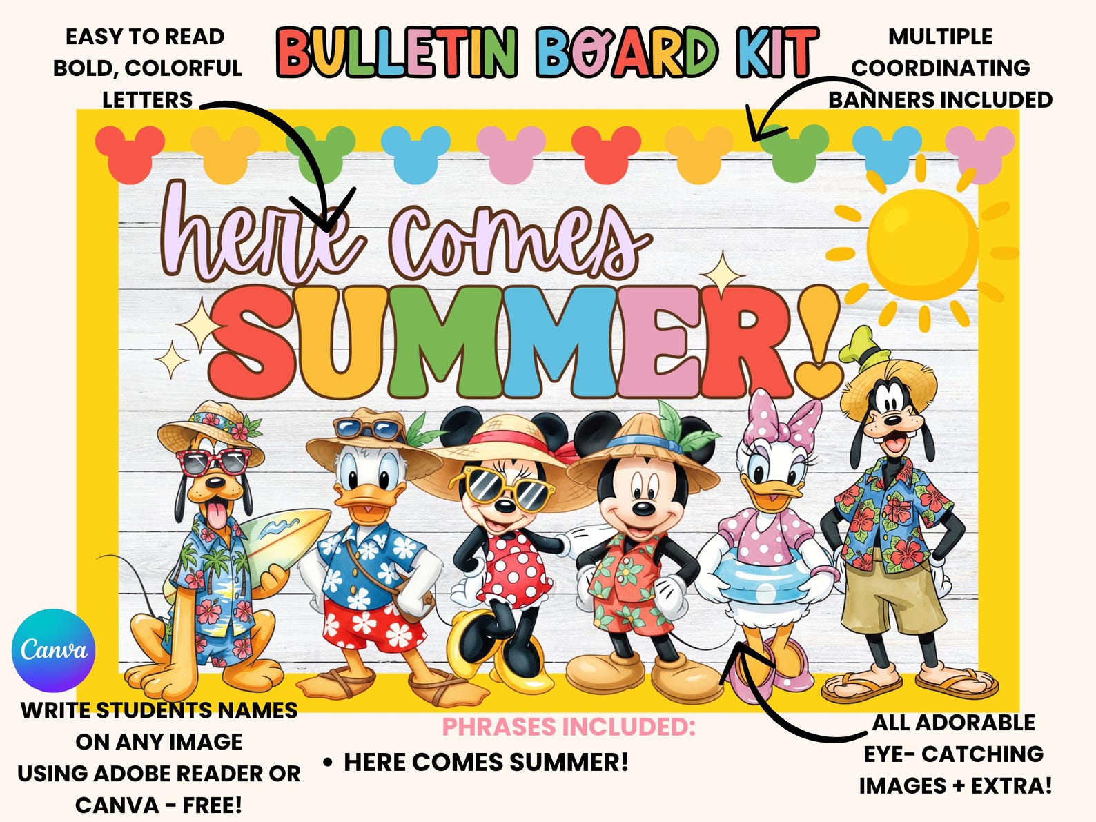 Summer Bulletin Board Kit: May June Classroom Decor (digital Download ...