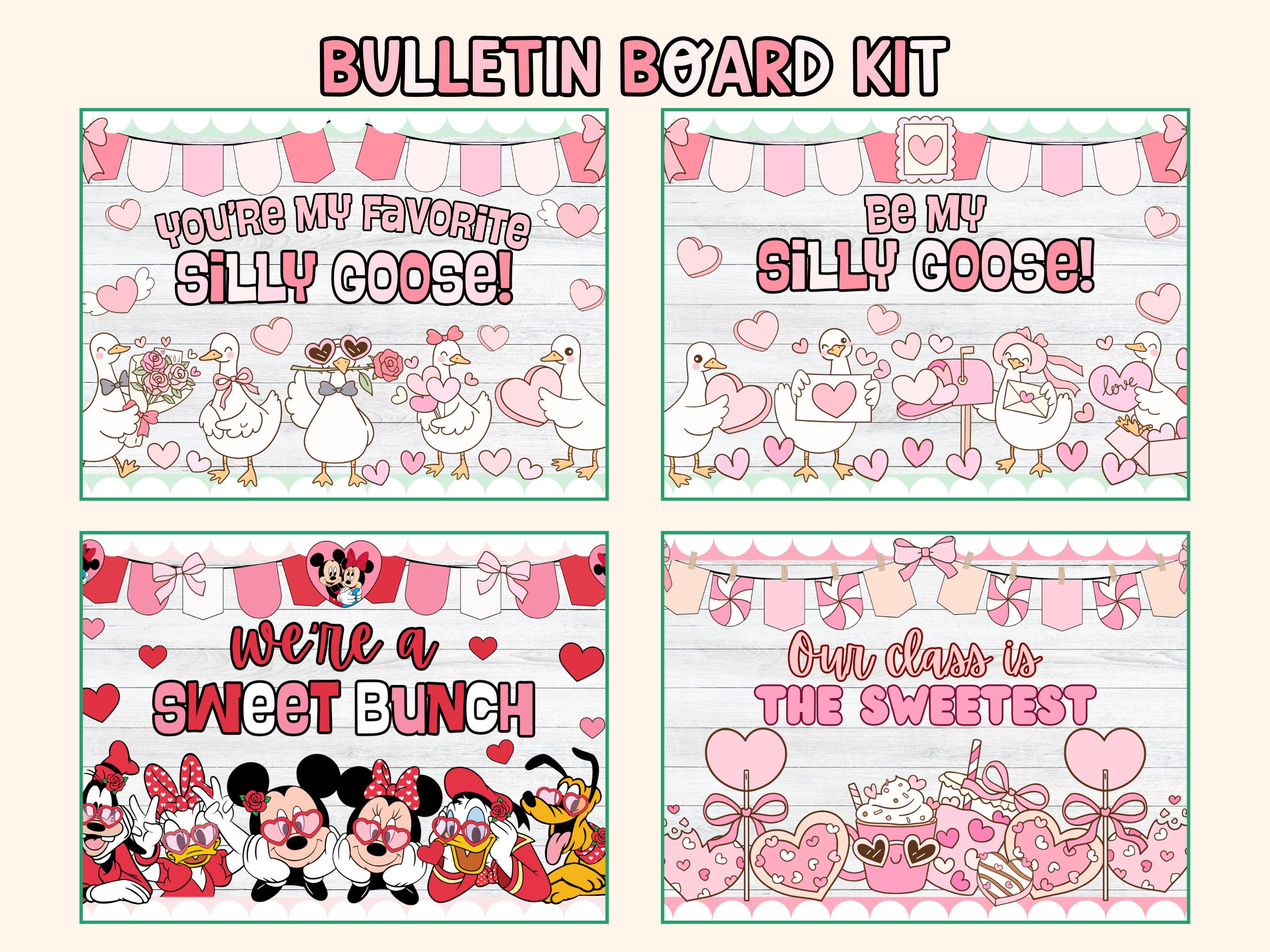Valentine's Day Bulletin Board Kit: February Classroom Decor (printable ...