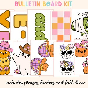 Western Groovy Halloween Bulletin Board Kit: Classroom Decor (digital ...