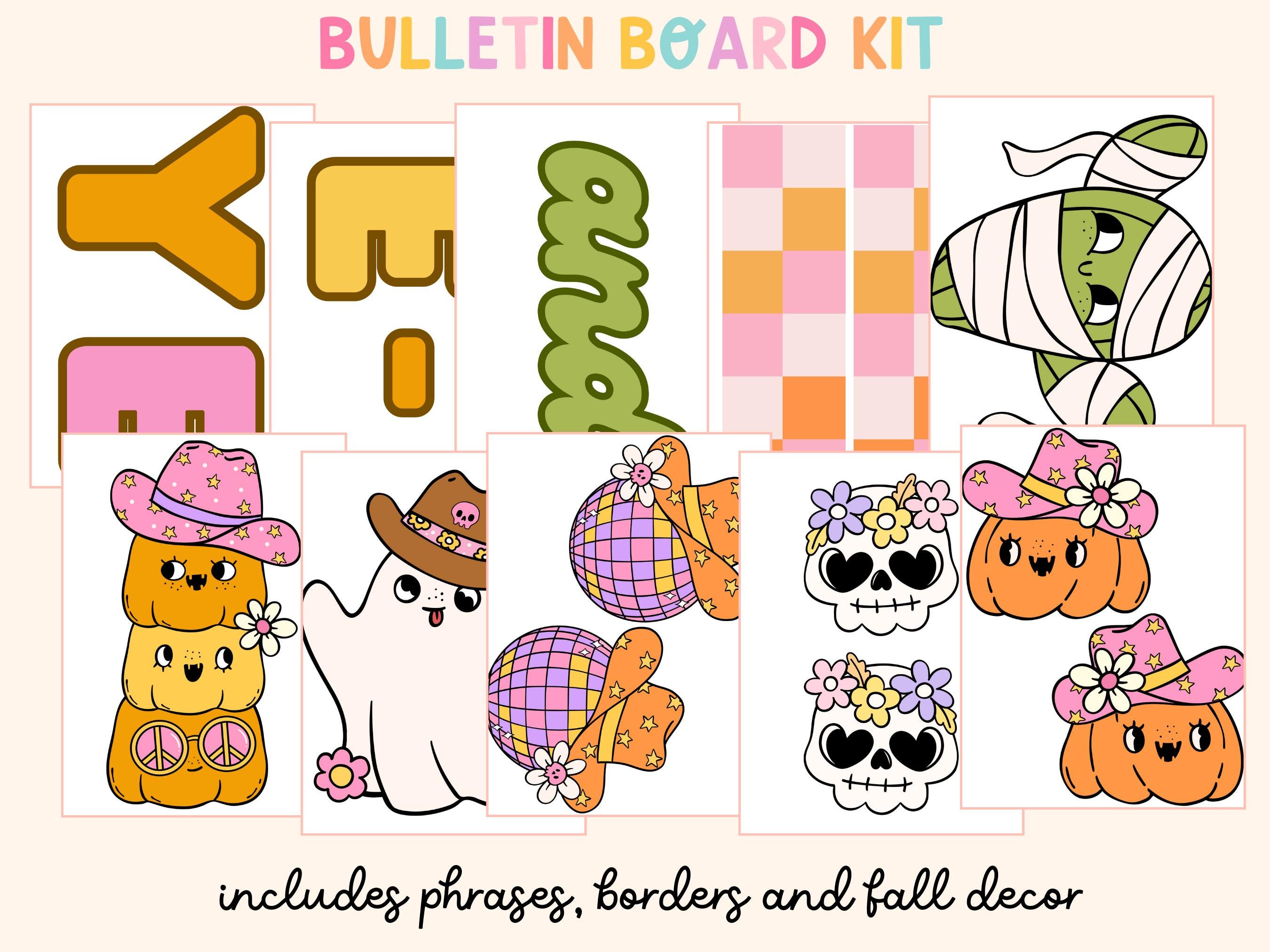 Western Groovy Halloween Bulletin Board Kit: Classroom Decor (digital ...