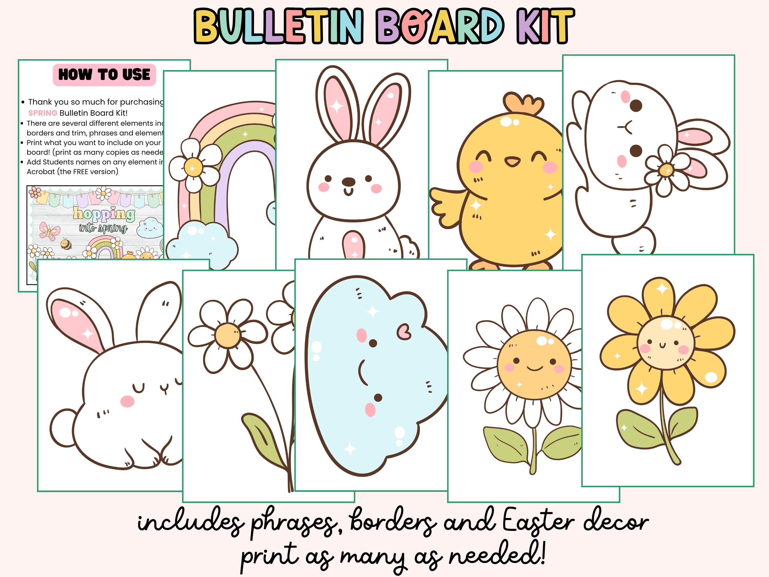 Easter Bulletin Board Kit: Spring Classroom Decor (digital Download) - Etsy