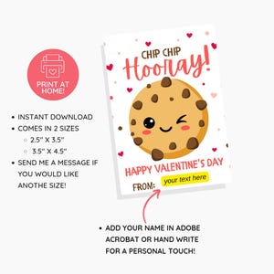 Chip Chip Hooray Valentine's Day Treat Tag (instant Download) - Etsy