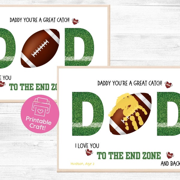 Football Footprint Craft - Etsy