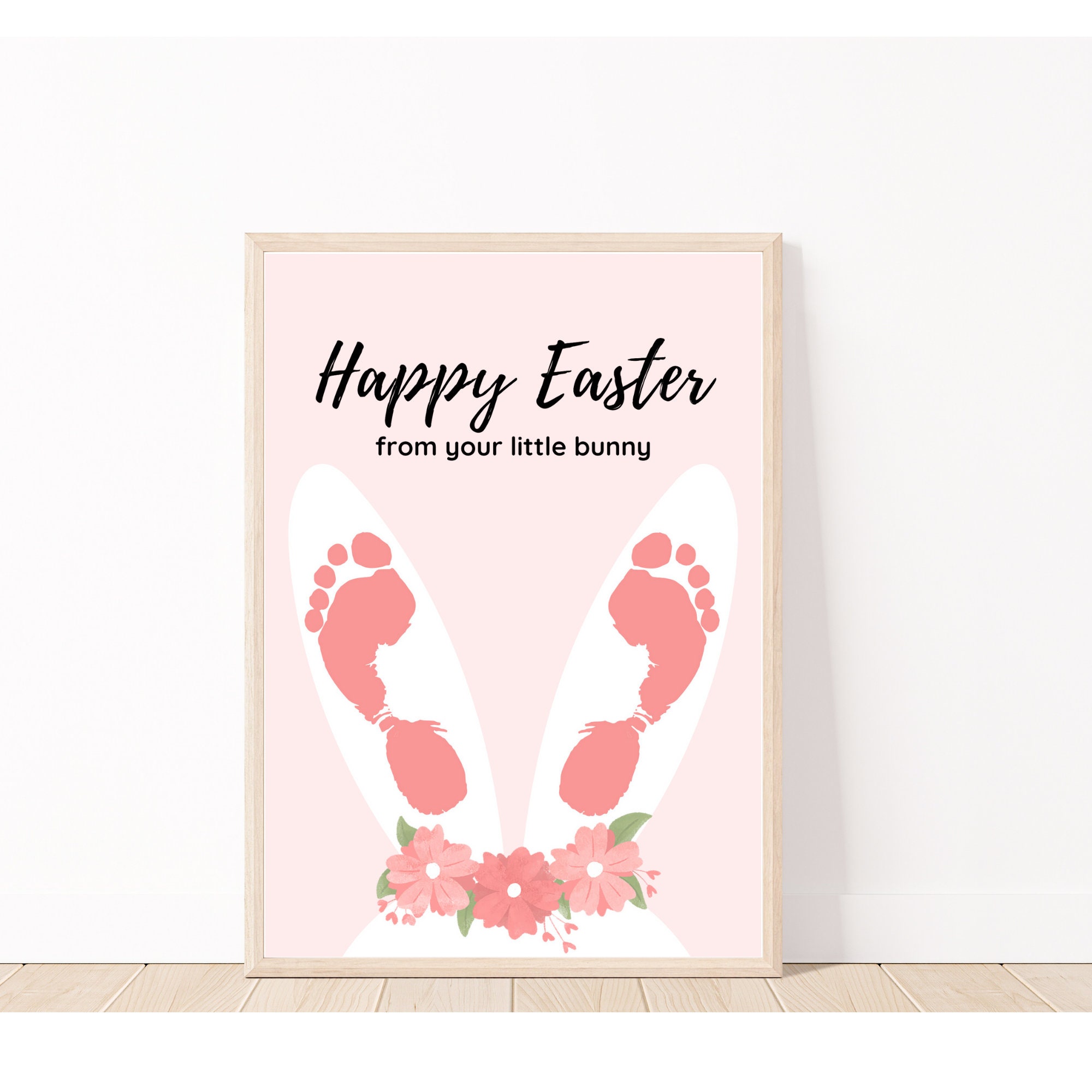 Easter Handprint Art, Easter Printable, Easter Bunny Footprint Craft ...