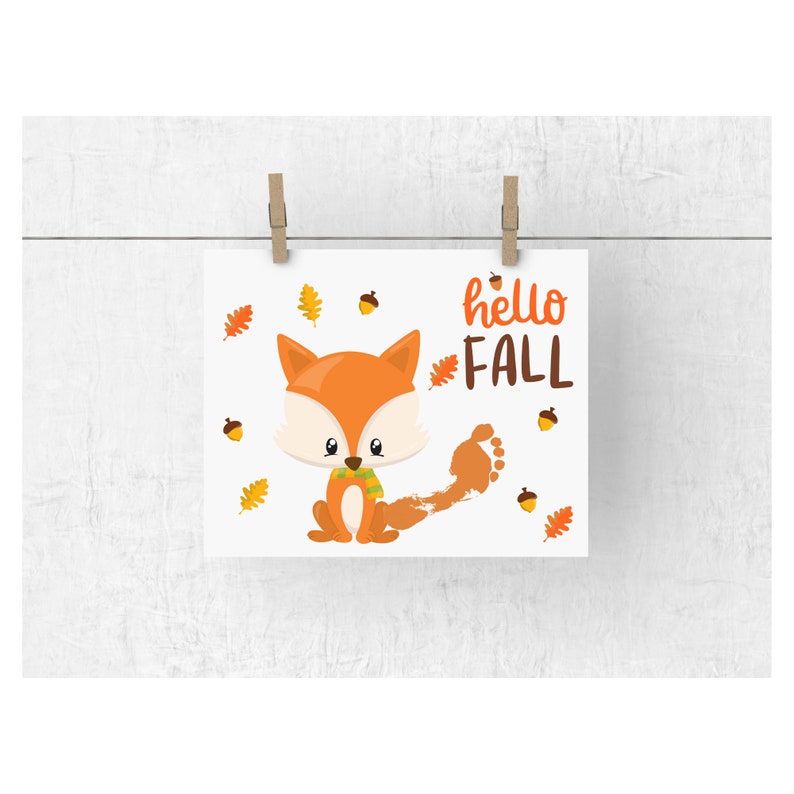 Fall Handprint Art: Fox Keepsake Craft (digital Download) - Etsy