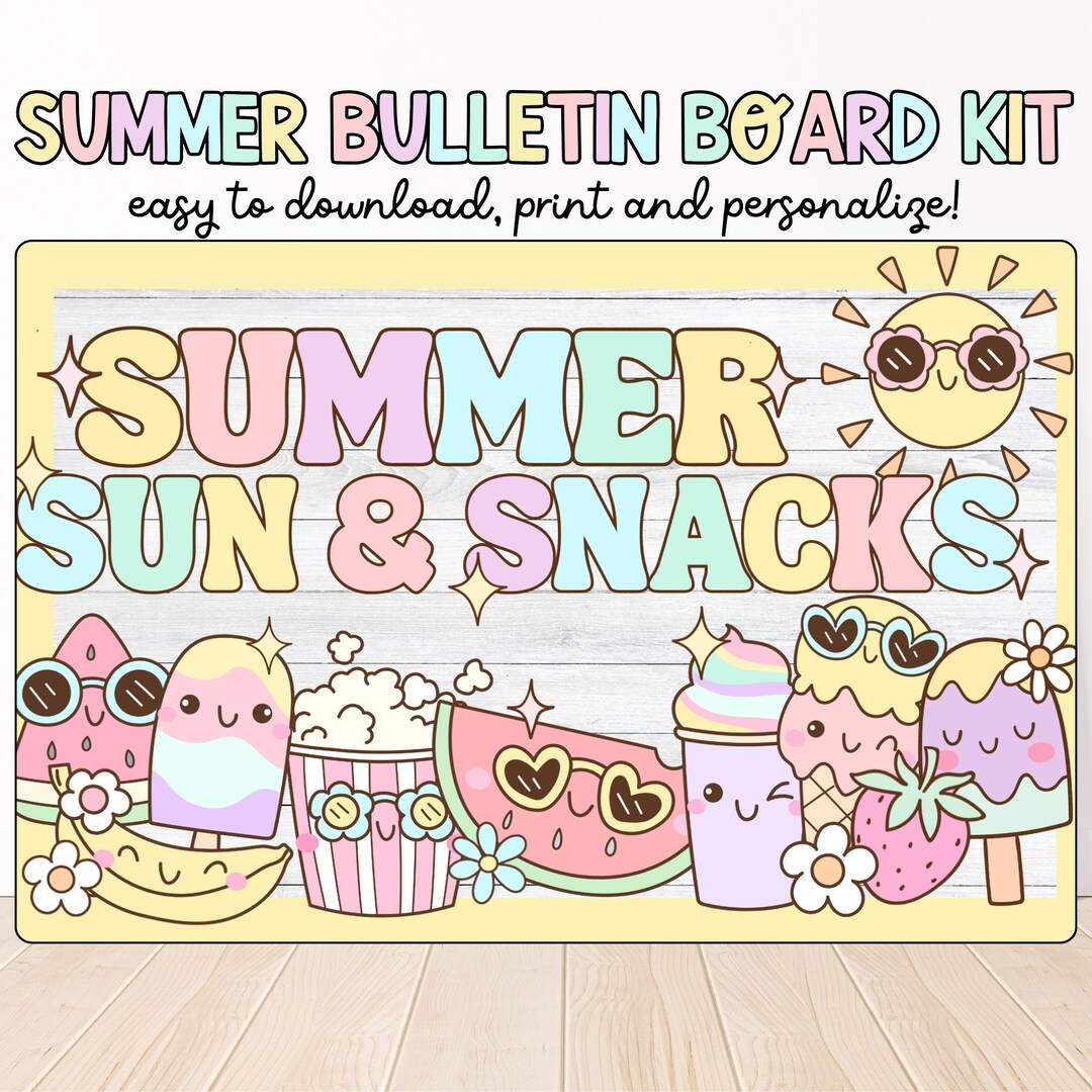 End of Year Bulletin Board Kit: Pastel Summer Classroom Decor (digital ...