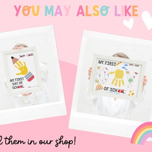 First Day of School Handprint Craft | Back to School Printable | Memory ...