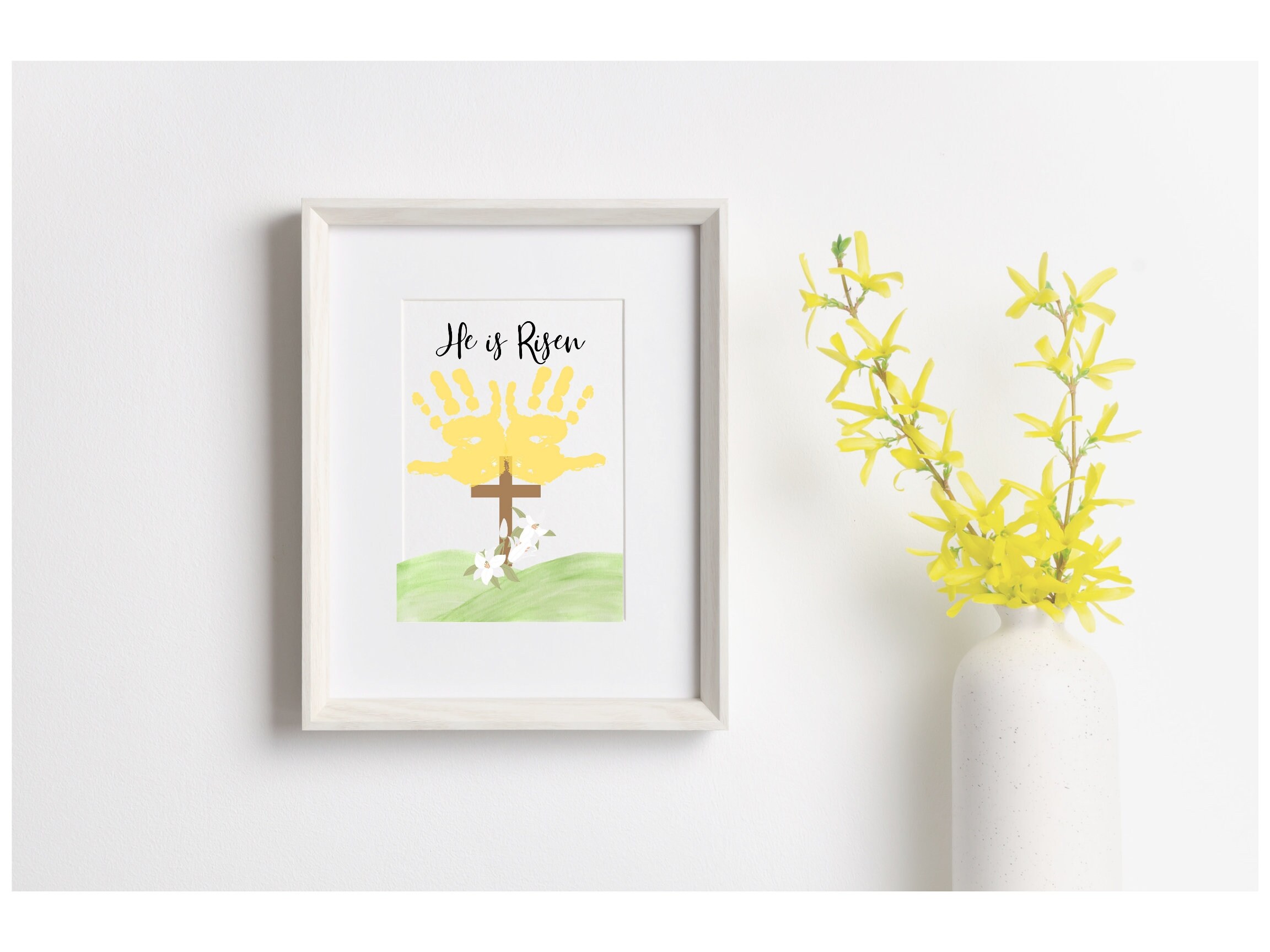 He is Risen Easter Handprint Art, Easter Handprint Craft for Kids ...