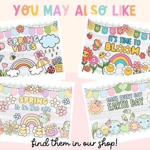 Spring Bulletin Board Kit | Printable Classroom Decor | March & April ...