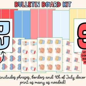 4th of July Bulletin Board Kit: Patriotic Classroom Decor (digital ...