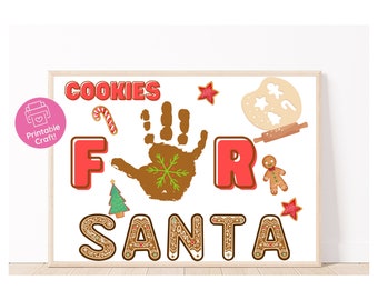 Cookies for Santa Handprint Art: Christmas Keepsake (digital Download ...