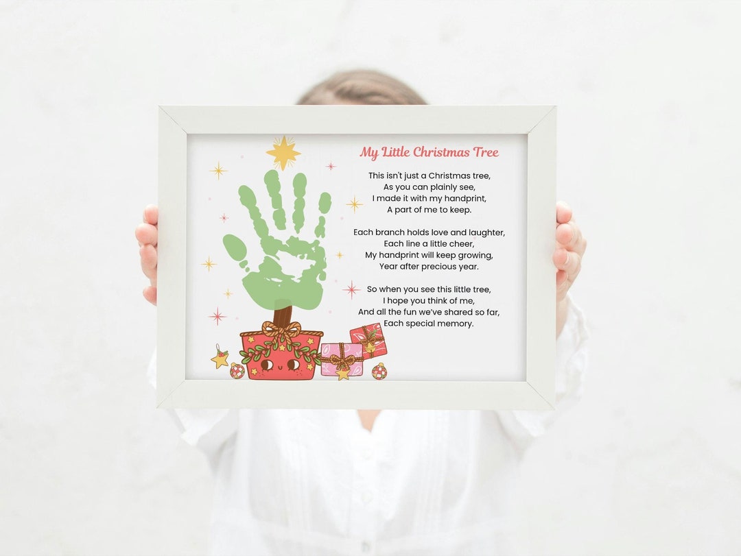 Christmas Handprint Poem, Christmas Handprint Art, Christmas Keepsake ...