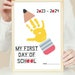 First Day of School Handprint Craft Back to School Printable - Etsy Canada