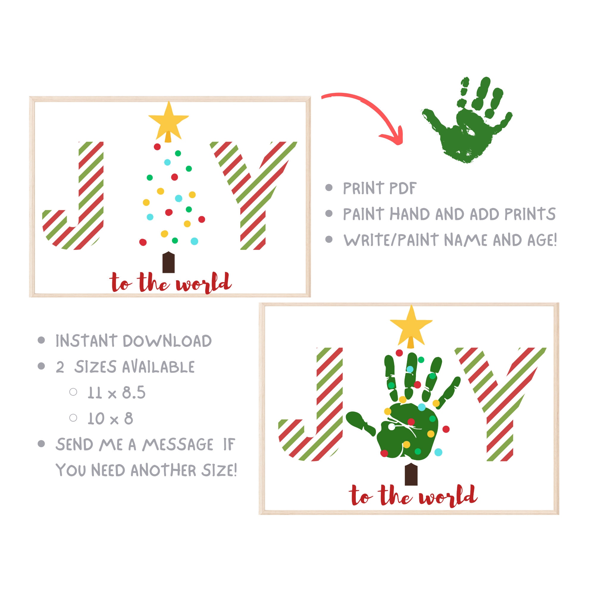 Christmas Tree Handprint Art, Preschool Handprint Art Craft, Handprint ...