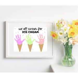 Ice Cream Handprint Art | Toddler Preschool Craft | Summer Craft ...