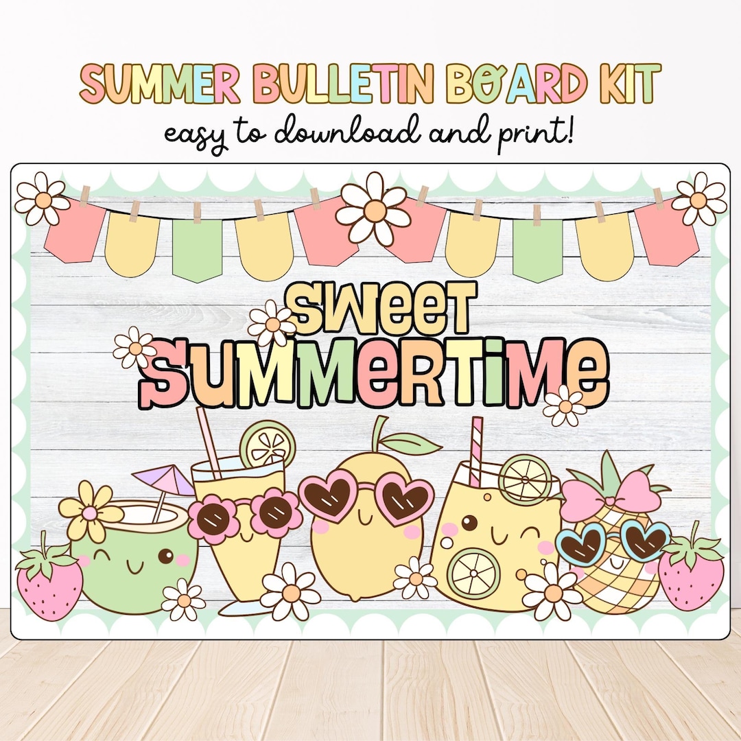 End of Year Bulletin Board Kits, Fun Summer Class Decor, End of Year ...