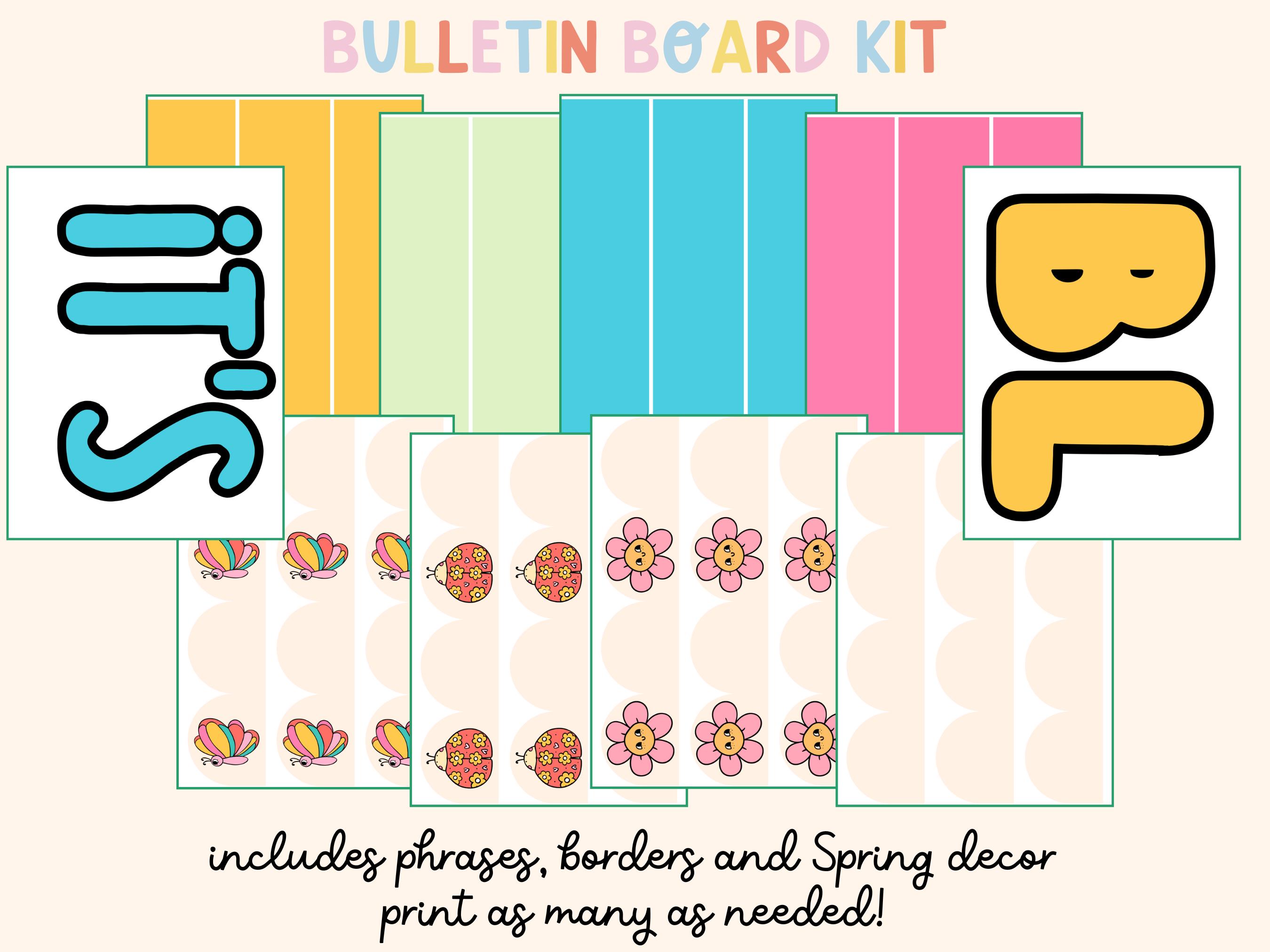 Spring Classroom Bulletin Board Kit: Floral Decor (digital Download) - Etsy