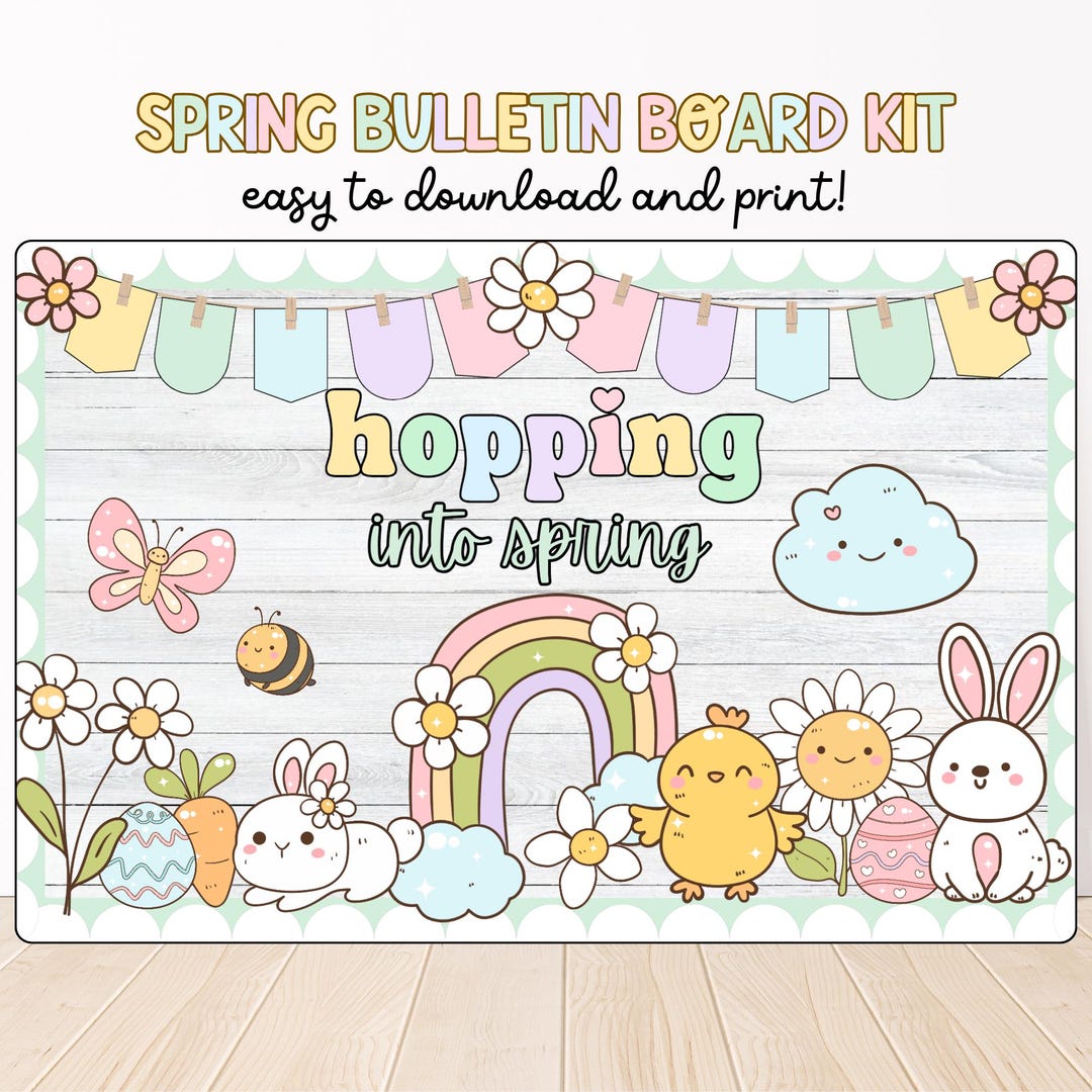 Easter Bulletin Board Kit: Spring Classroom Decor (digital Download) - Etsy
