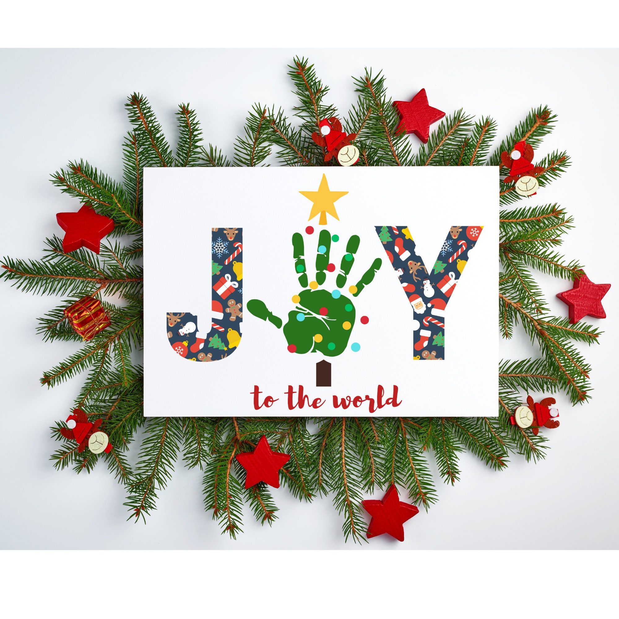 Christmas Tree Handprint Art, Preschool Handprint Art Craft, Handprint ...