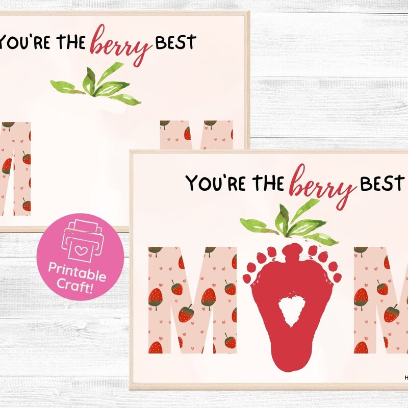 Mothers Day Footprint Art - Etsy