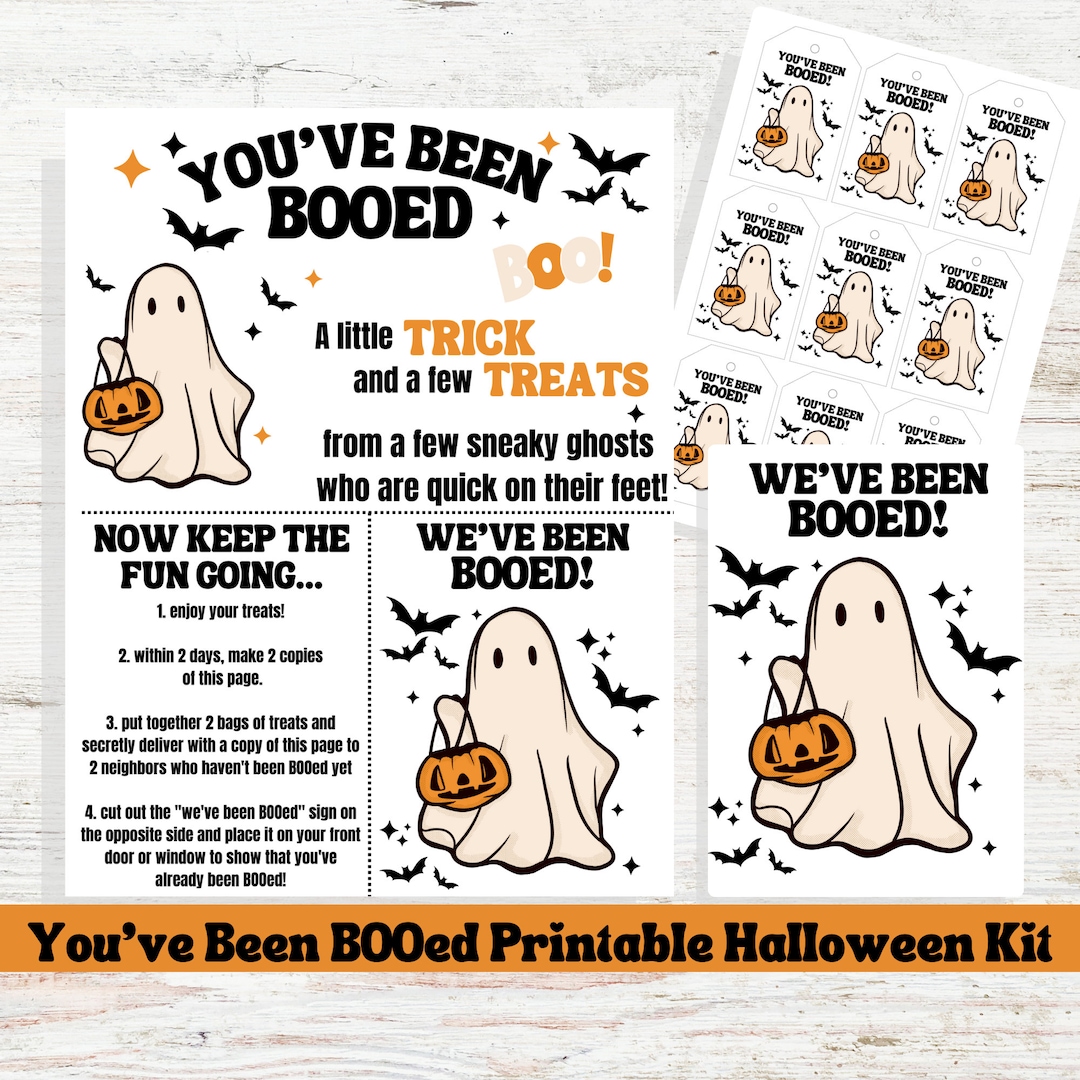 Youve Been Booed | We Have Been Booed | Booed Sign | Halloween Boo Gram ...