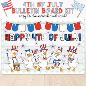 Silly Goose 4th of July Bulletin Board Kit, Patriotic Classroom Decor ...