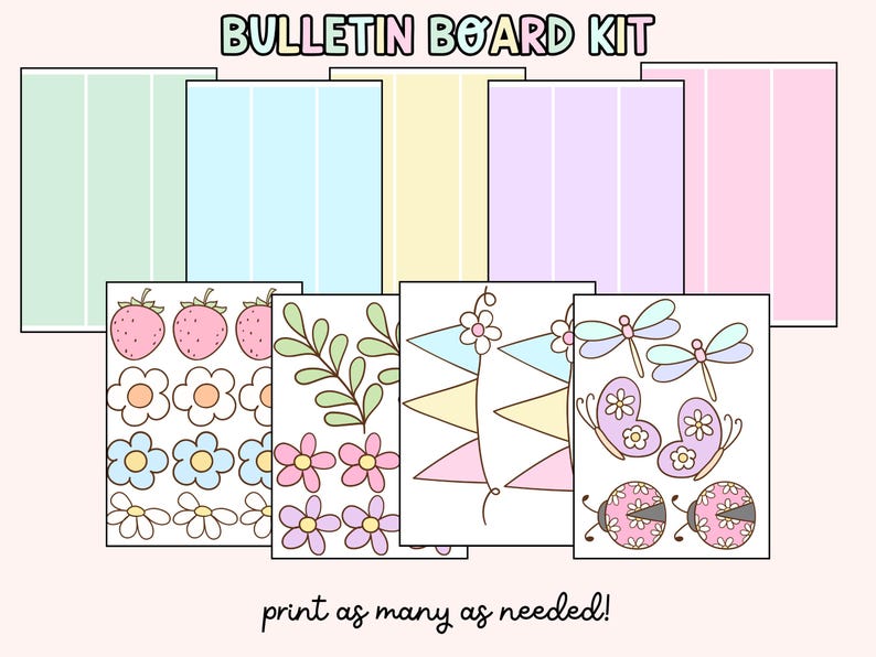 Spring Bookshelf Bulletin Board Kit: March April Classroom Decor ...