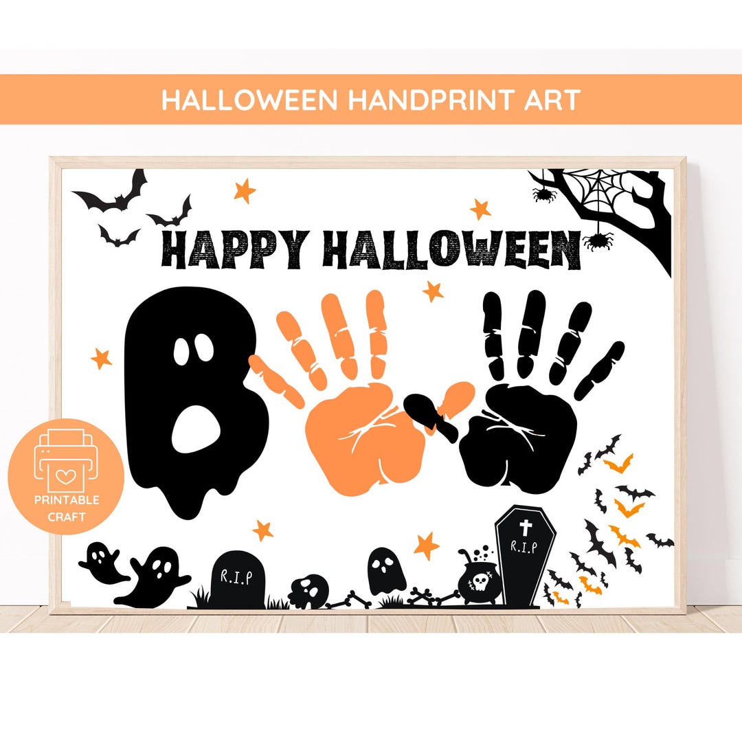 Halloween Handprint Craft | BOO Halloween Activity | October Craft ...
