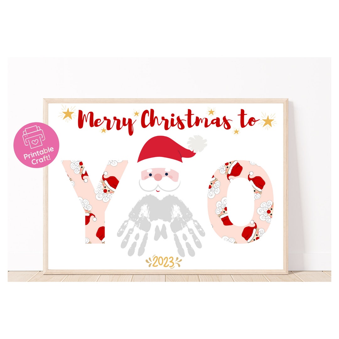 Printable Christmas Handprint Art Craft | Handprint Christmas Craft ...
