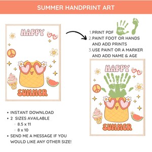 Summer Handprint Craft | Summer Craft for Kids | Summer Handprint Art ...