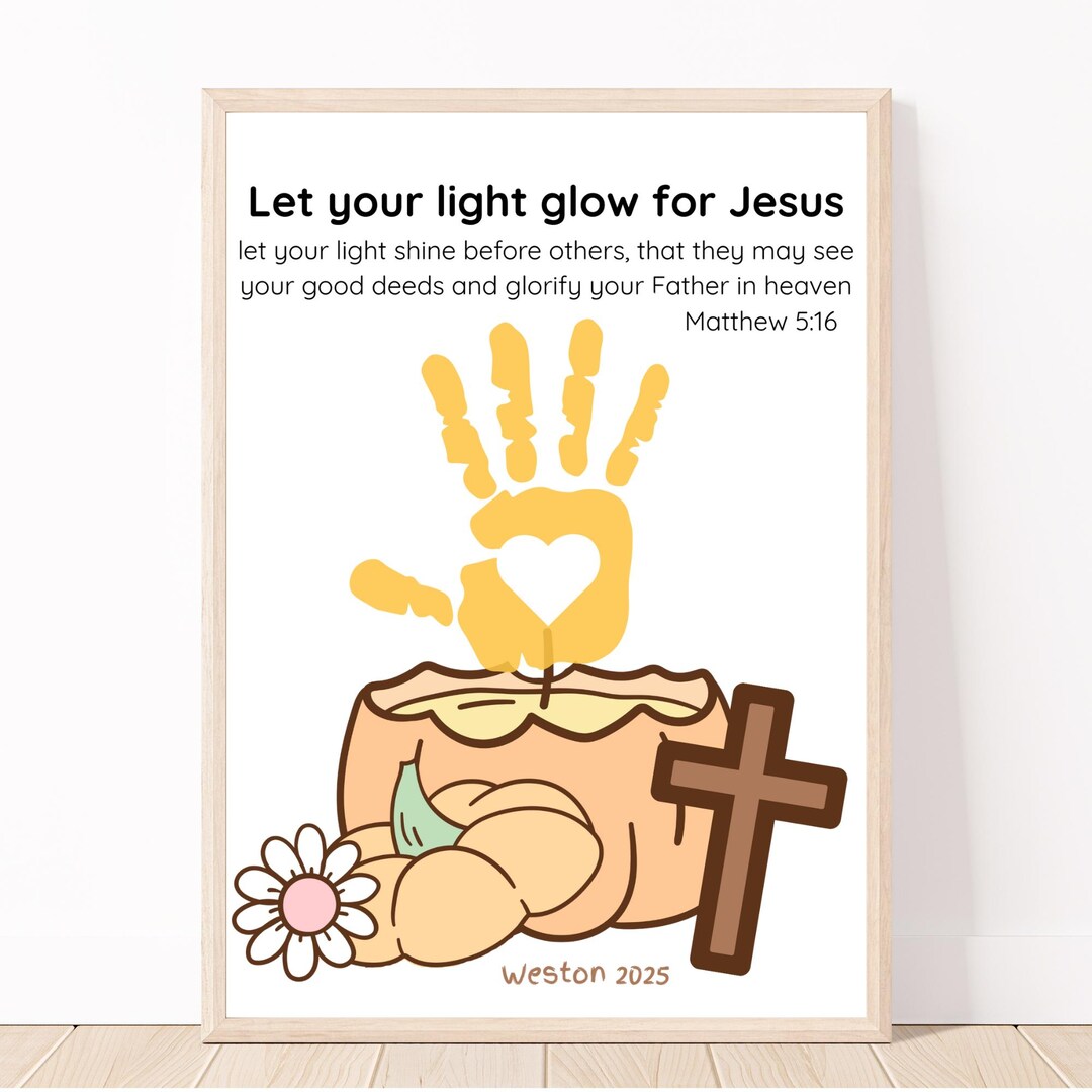 Christian Halloween Handprint Art: Pumpkin Craft (digital Download) - Etsy