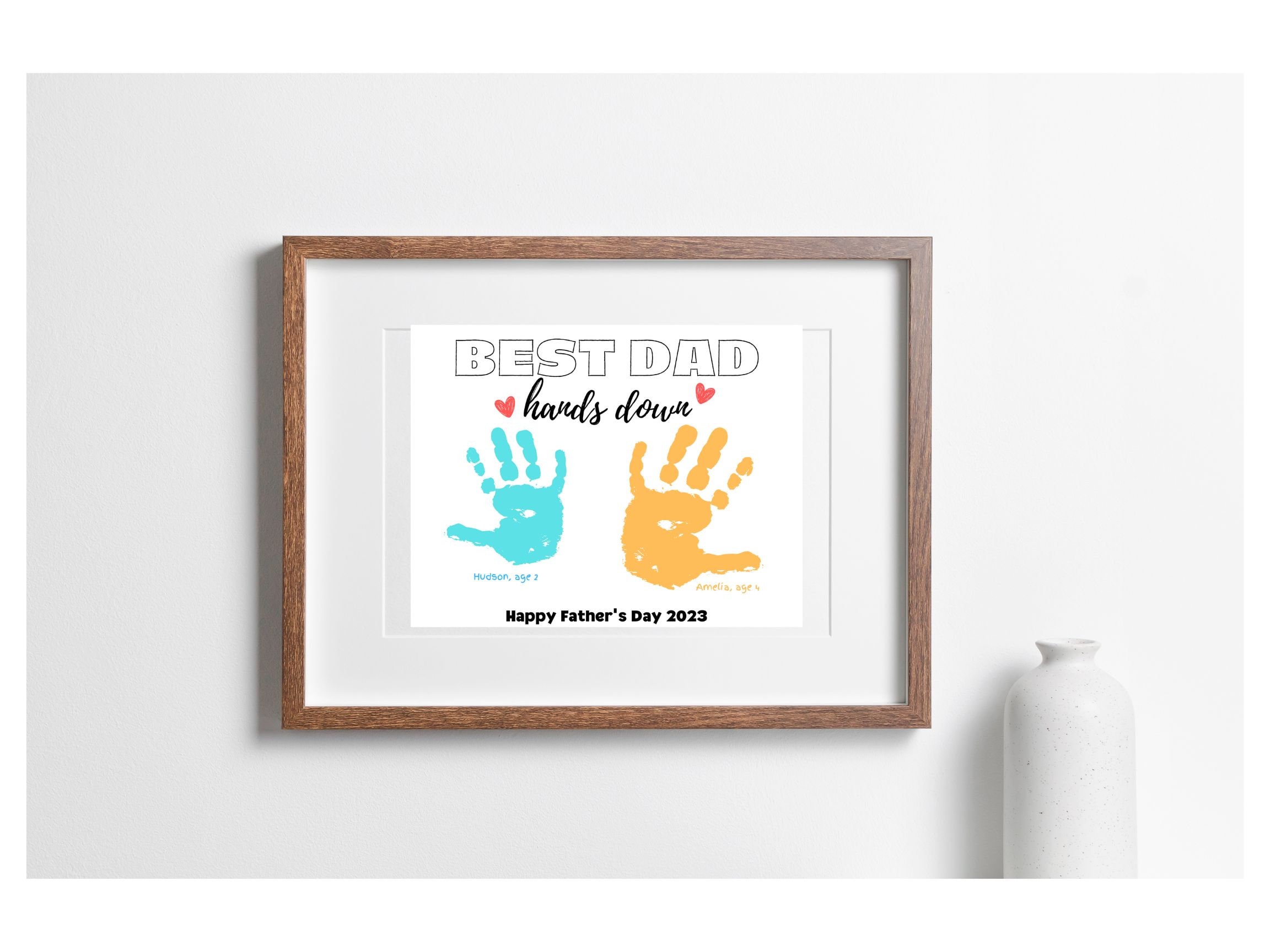 Hands Down Best Dad | Fathers Day Handprint Craft | Hands Down Sign ...