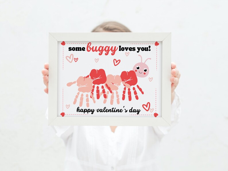 PRINTABLE Valentines Day Handprint Art Craft for Kids, Keepsake Art ...