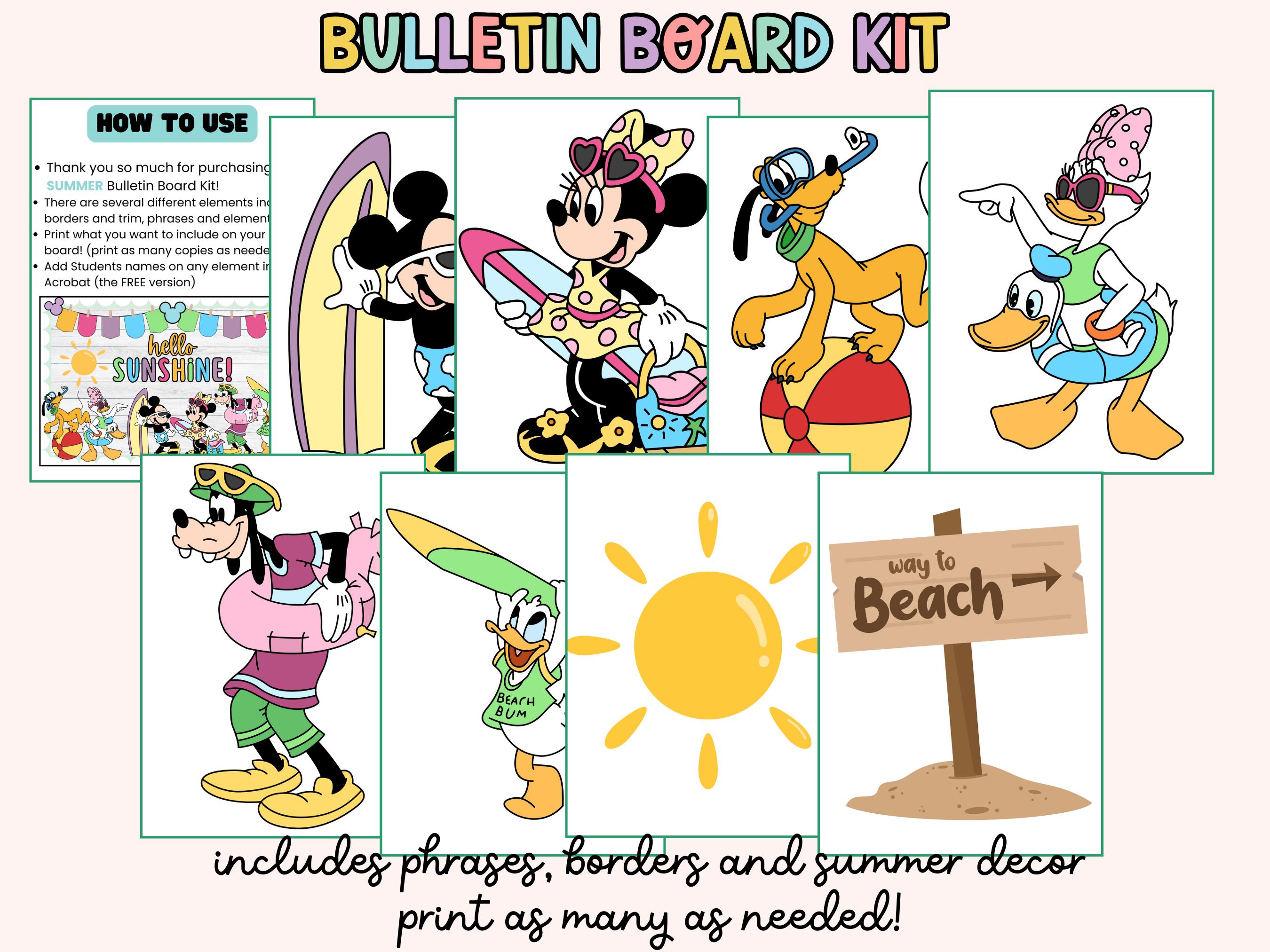 End of Year Bulletin Board Kit: Summer Class Decor (digital Download ...