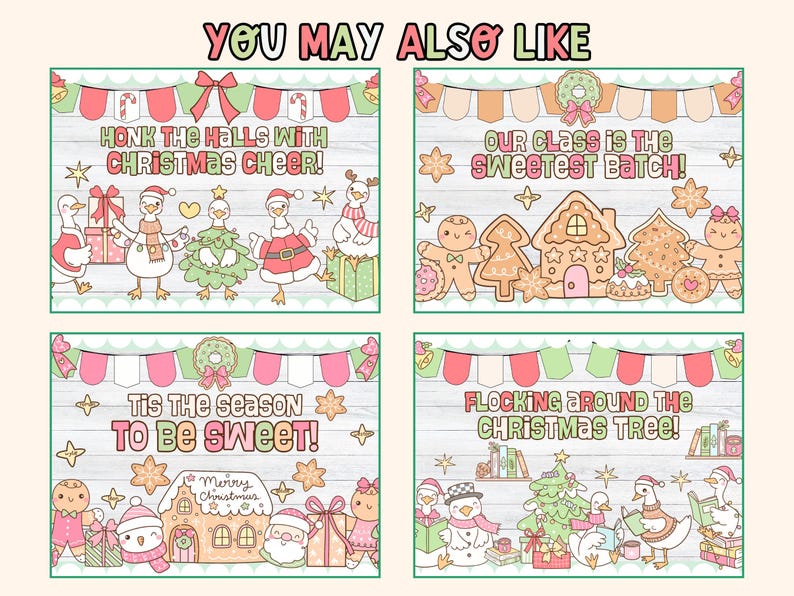 Gingerbread Christmas Bulletin Board Kit: December Themed Classroom ...