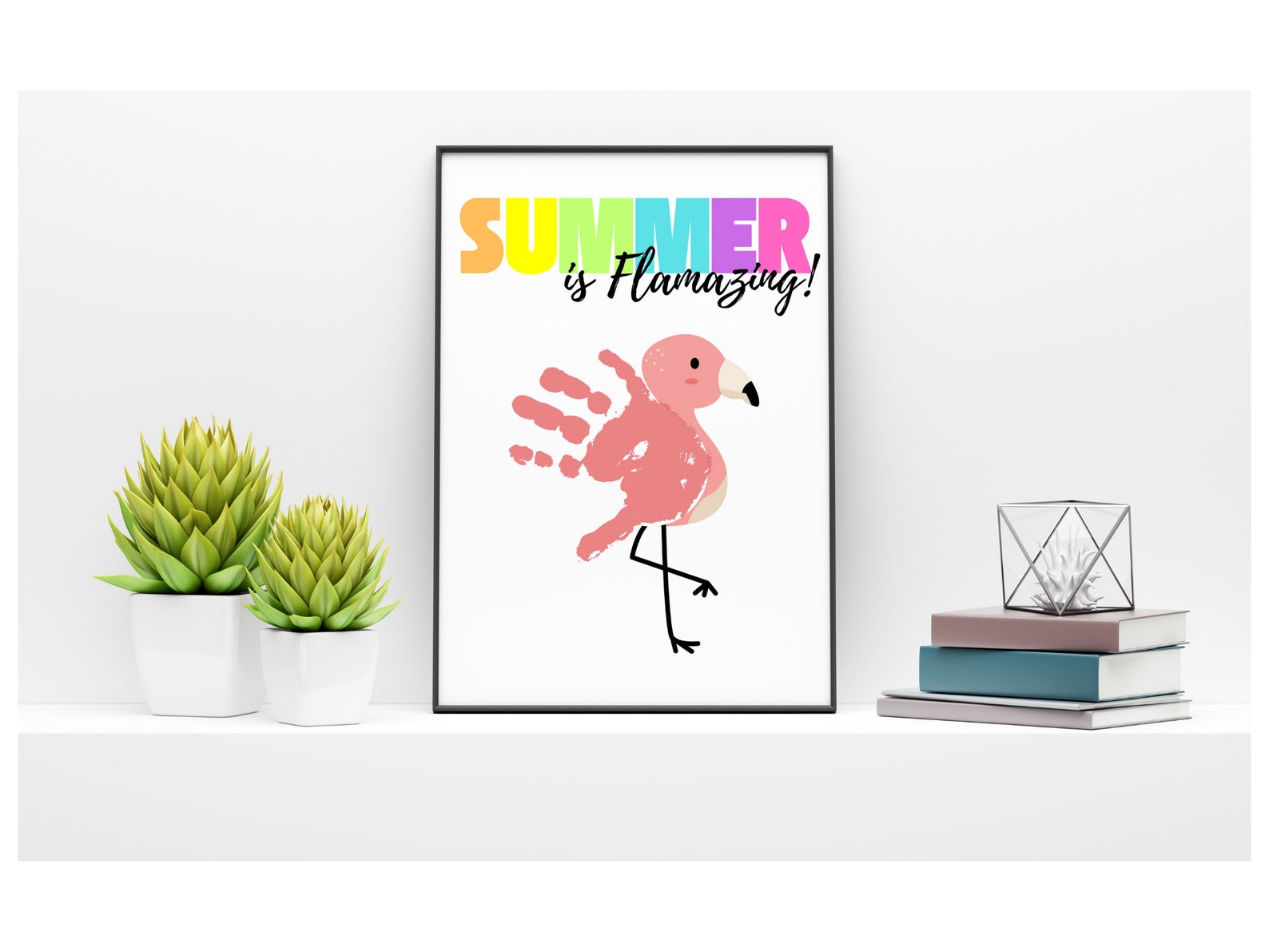 Flamingo Handprint Craft for Kids Summer Handprint Craft Summer Craft ...