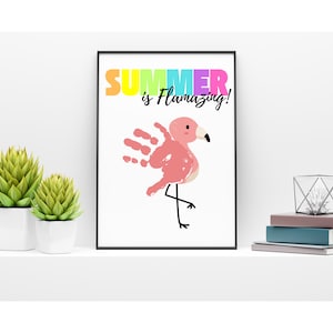 Flamingo Handprint Craft for Kids | Summer Handprint Craft | Summer ...