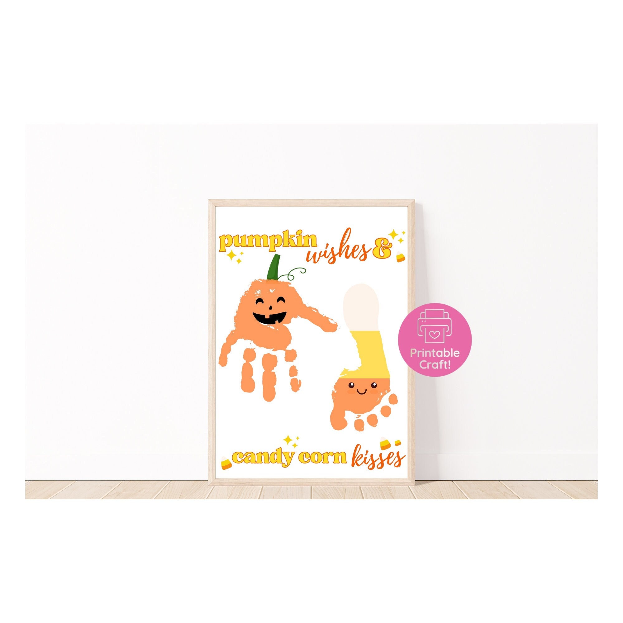 Halloween Handprint Footprint Art, Pumpkin Halloween Craft, Halloween ...