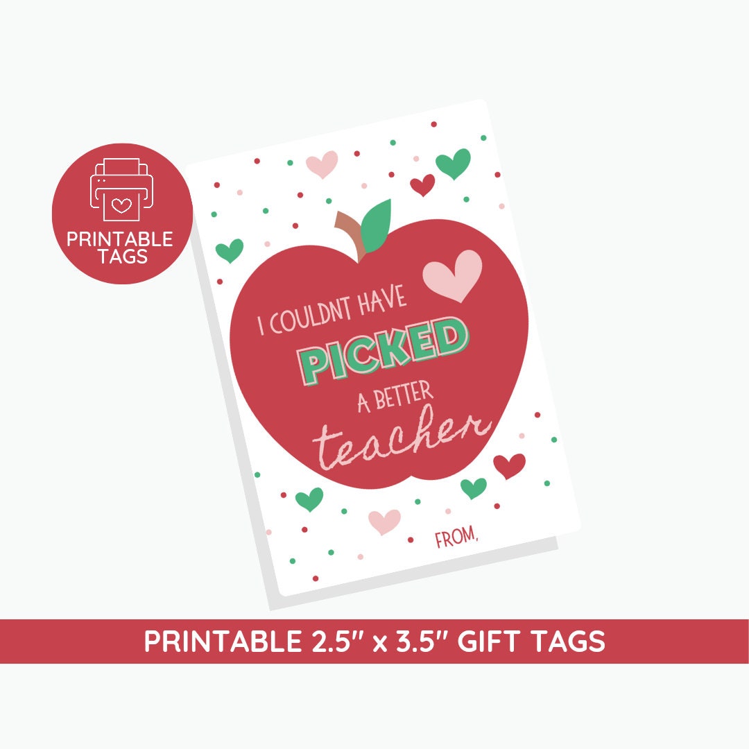 Gift for Teacher | Teacher Thank You Gift Tag | End of School Year Tags ...