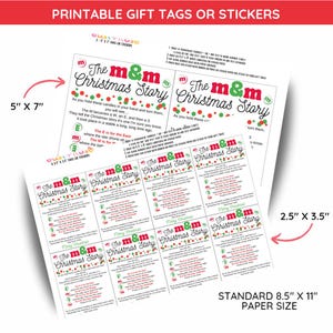 M&M Christmas Nativity Story Printable Gift Tags: Nativity Poem ...
